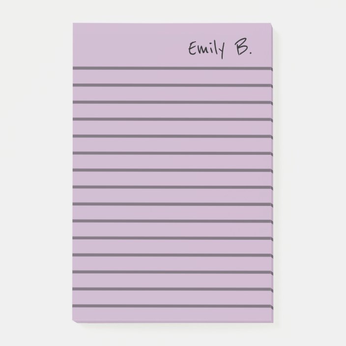 Personalized Custom Colour 4x6 Lined Post-it Notes | Zazzle.com