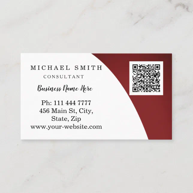 Personalized Custom Corporate QR Code Logo Business Card | Zazzle