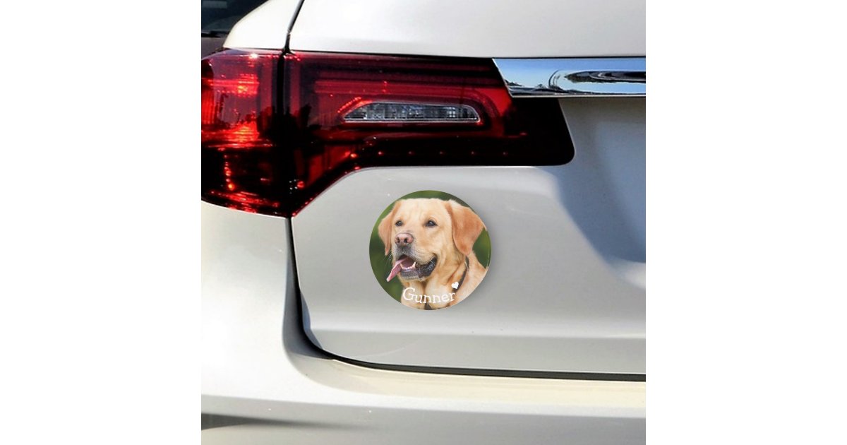 Personalized Custom Dog Cat Pet Photo Template Car Magnet | Zazzle