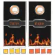Personalized Custom Flames on Black Cornhole Set | Zazzle