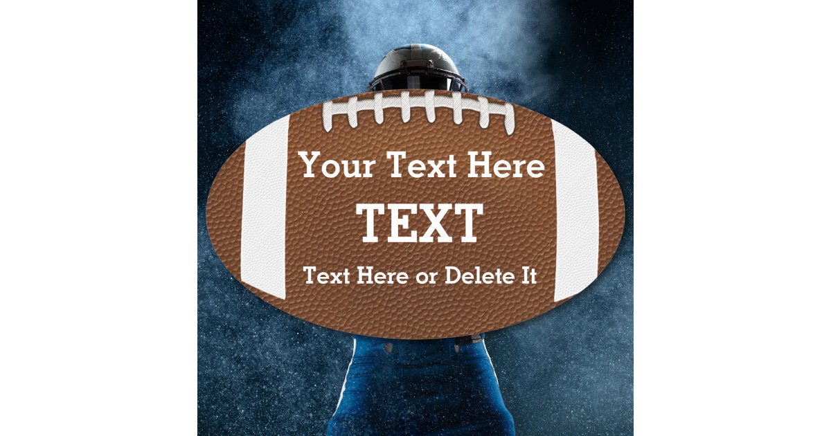 Personalized Custom Football Stickers Your TEXT | Zazzle