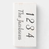 Personalized Custom House Number & Last Name Wooden Box Sign | Zazzle