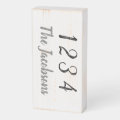 Personalized Custom House Number & Last Name Wooden Box Sign | Zazzle