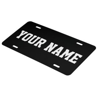Personalized Custom License Plate Aluminum | Zazzle