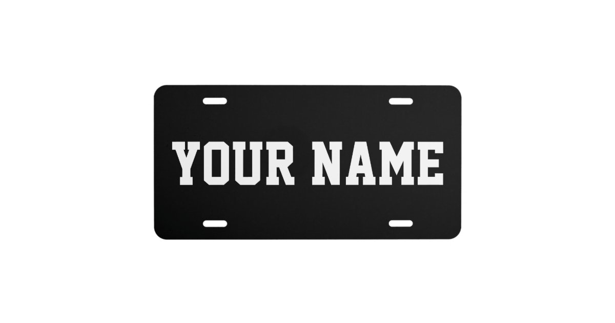 Personalized Custom License Plate Aluminum | Zazzle