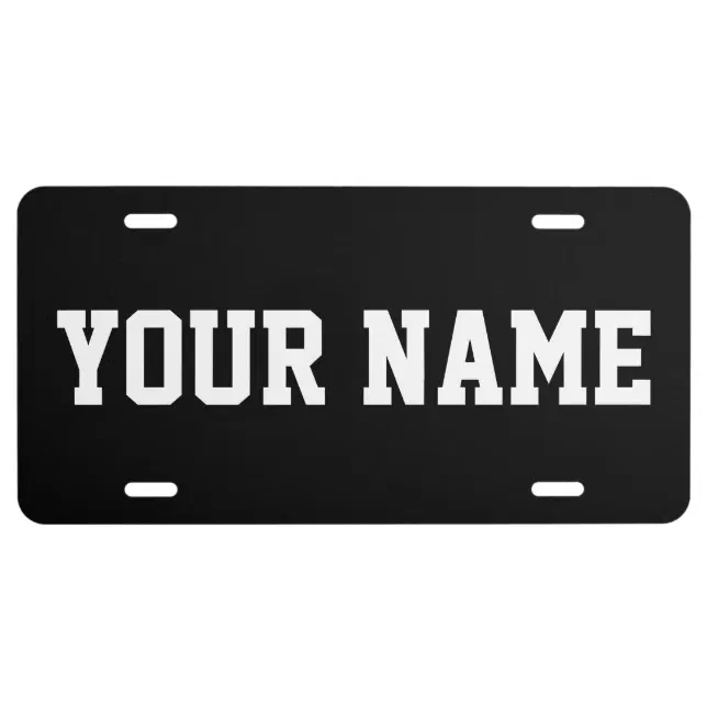 Personalized Custom License Plate Aluminum | Zazzle