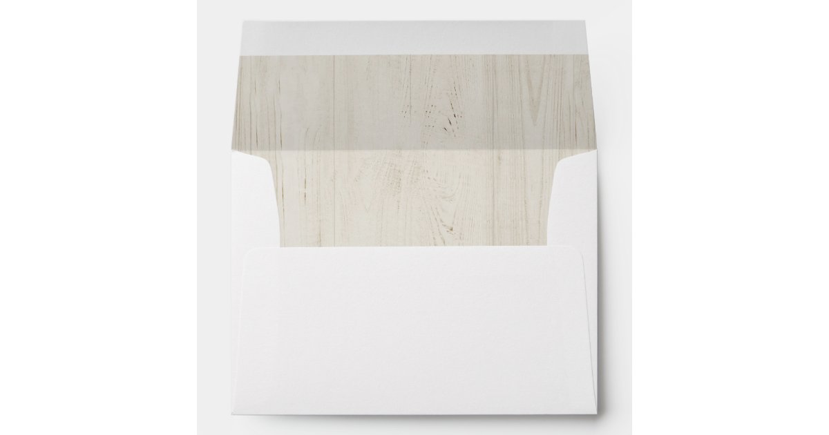 Personalized Custom Light Wood Lined Envelope | Zazzle