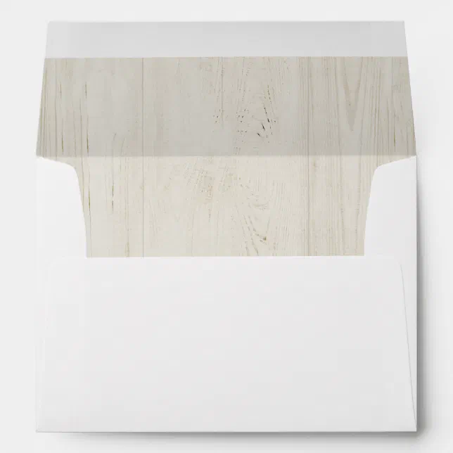 Personalized Custom Light Wood Lined Envelope | Zazzle