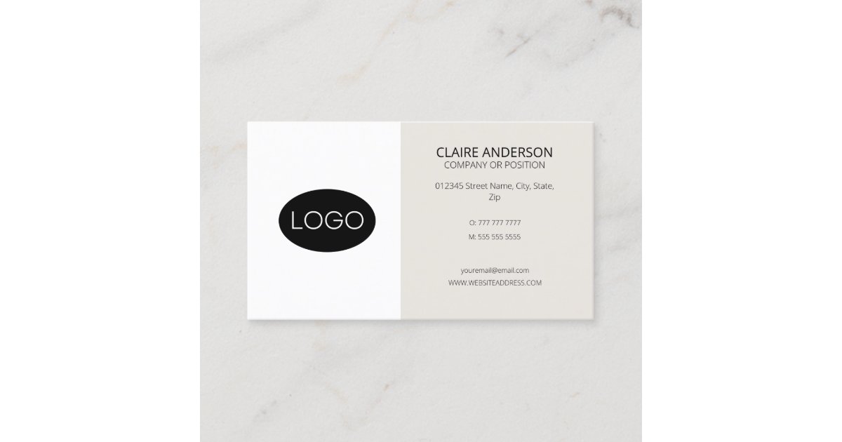 Personalized, Custom Logo Business Card | Zazzle