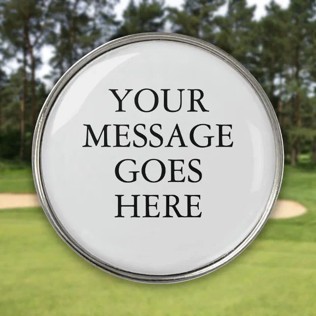 Personalized Custom Message Golf Ball Marker | Zazzle