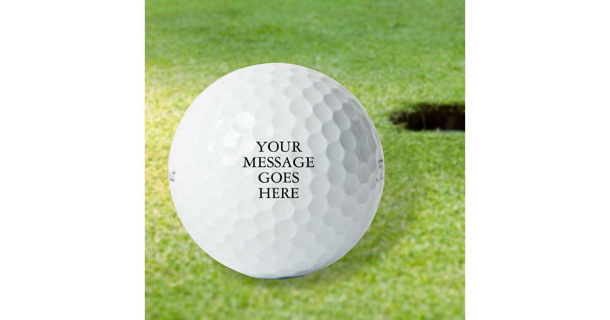 Personalized Custom Message Golf Balls | Zazzle