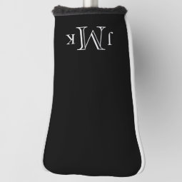 Personalized Custom Monogram Black Putter Golf Head Cover | Zazzle