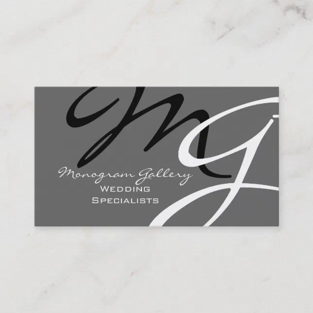 Personalized Custom Monogram Business Card | Zazzle