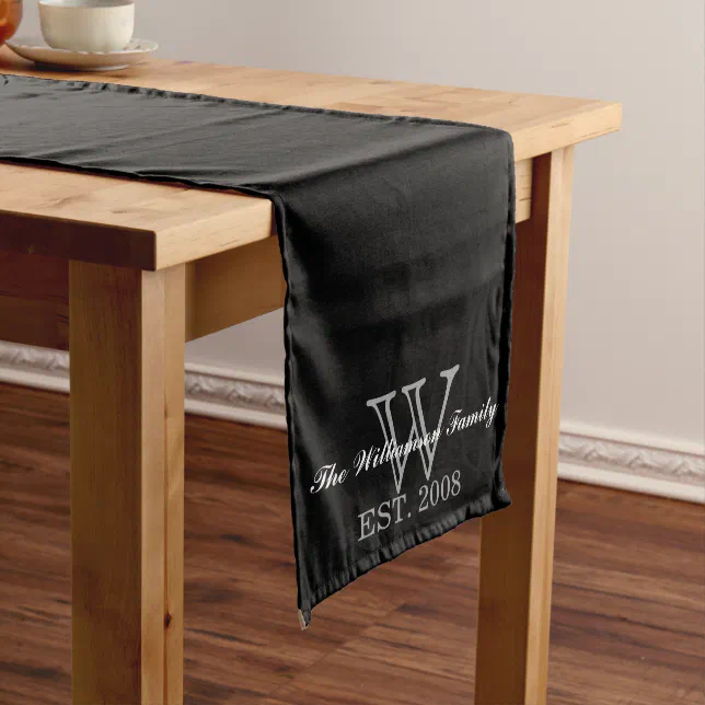 Personalized Custom Monogram Table Runner | Zazzle