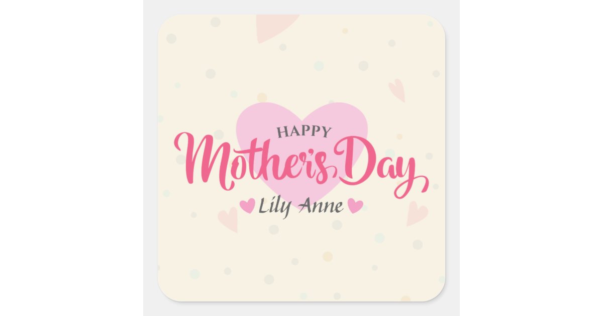 Personalized Custom Mother's Day | Sticker | Zazzle