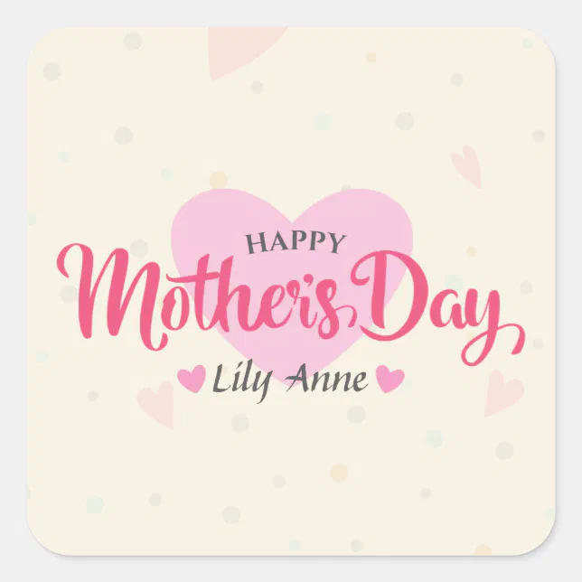 Personalized Custom Mother's Day | Sticker | Zazzle