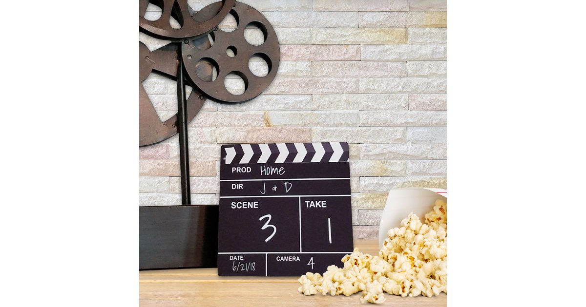Personalized Custom Movie Clapboard Home Theater Plaque | Zazzle