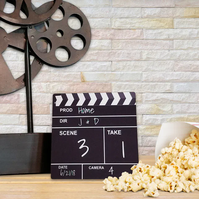 Personalized Custom Movie Clapboard Home Theater Plaque | Zazzle