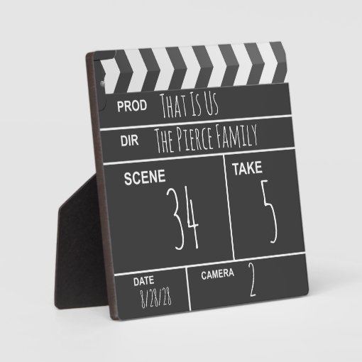 Personalized Custom Movie Clapboard Home Theater Plaque | Zazzle