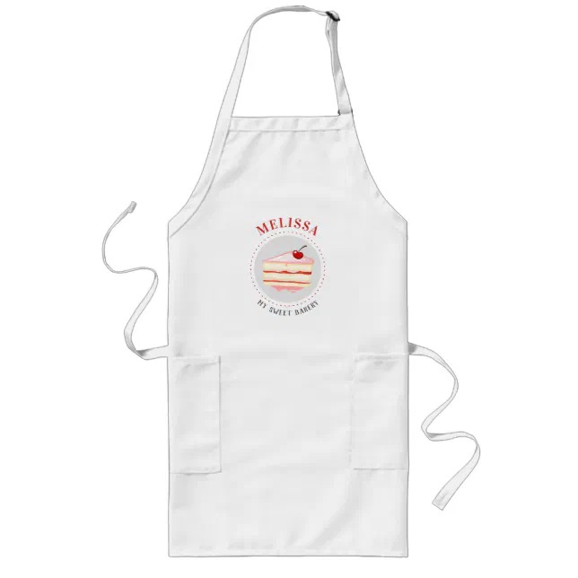 Personalized Custom Name Baker Bakery Chef Cook Long Apron | Zazzle