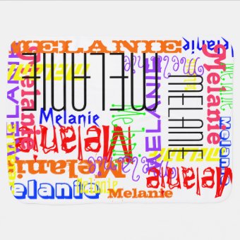 Personalized Custom Name Collage Colorful Baby Blanket | Zazzle