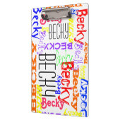 Personalized Custom Name Collage Colorful Clipboard | Zazzle