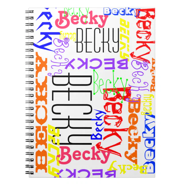 Personalized Custom Name Collage Colorful Notebook | Zazzle