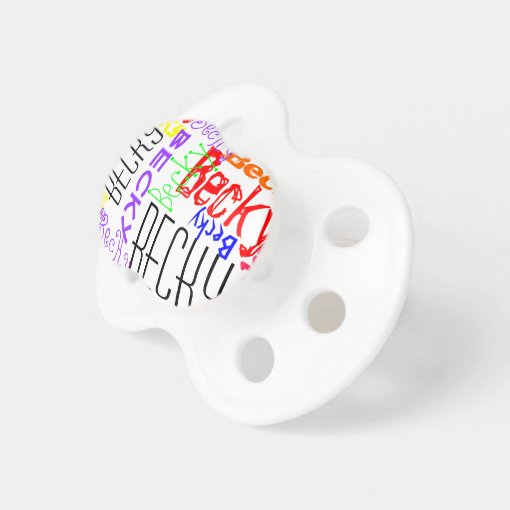 Personalized Custom Name Collage Colorful Pacifier | Zazzle