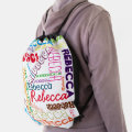 Personalized Custom Name Collage Drawstring Bag | Zazzle