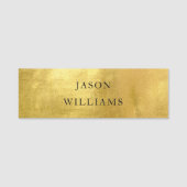 Personalized Custom Name Metallic Gold Name Tag | Zazzle