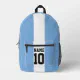 Personalized custom name & number Argentina Flag Printed Backpack | Zazzle