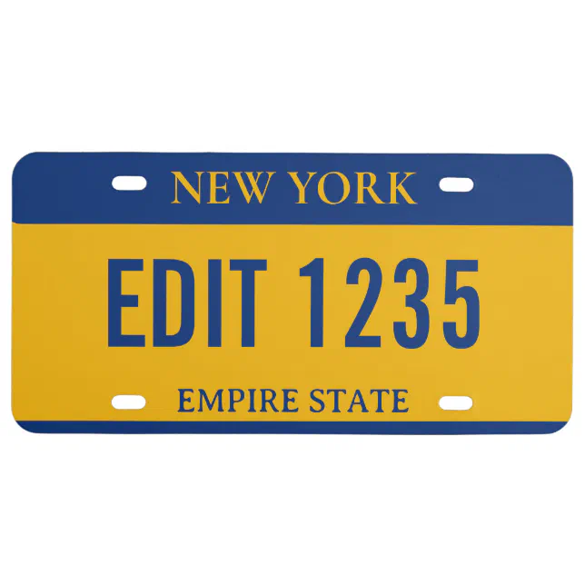 Personalized Custom New York License plate | Zazzle