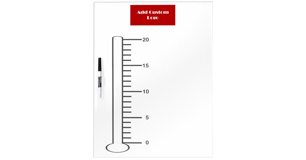 Personalized Custom Order Banner Goal Thermometer Dry Erase Board | Zazzle