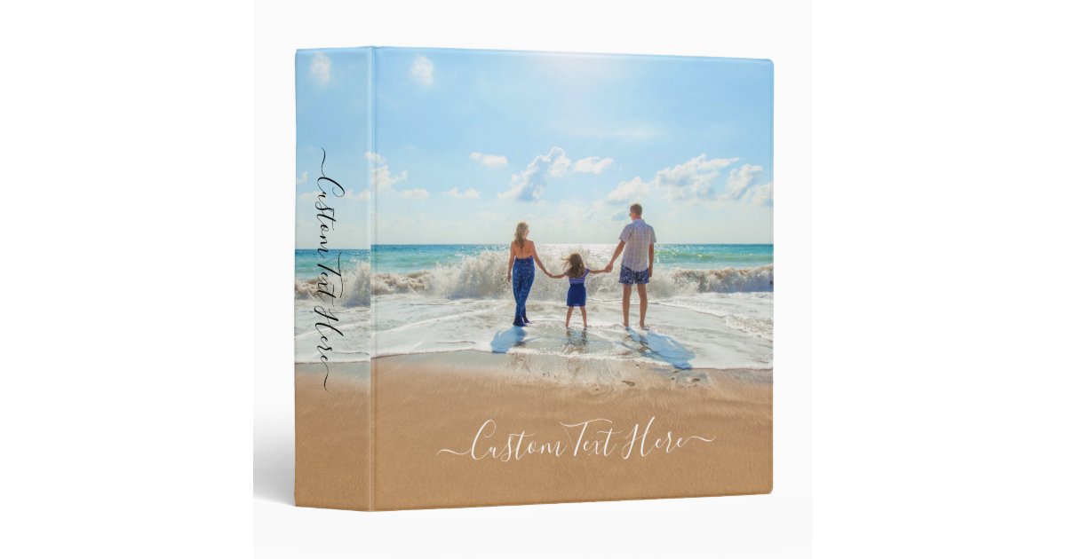 Personalized Custom Photo and Text Binder | Zazzle