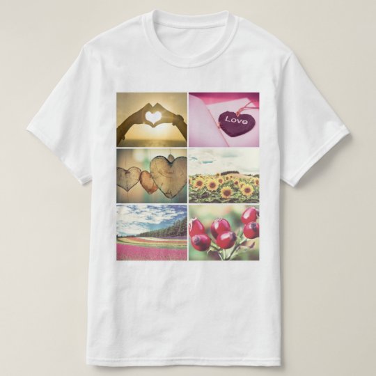 Personalized custom photo collage T-Shirt | Zazzle.com