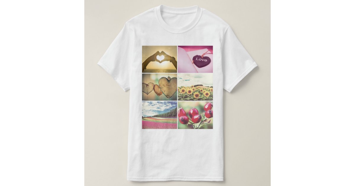 Personalized custom photo collage T-Shirt | Zazzle
