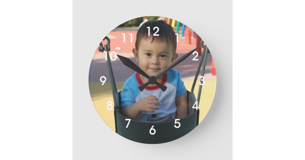 Personalized Custom Photo Wall Clock | Zazzle