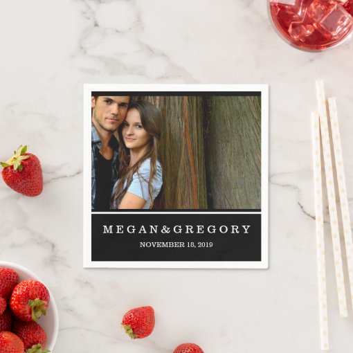 Personalized Custom Photo Wedding Napkins | Zazzle
