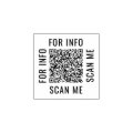 Personalized Custom QR Code Rubber Stamp | Zazzle