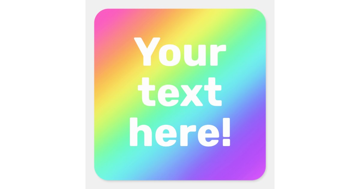 Personalized Custom Rainbow Sticker | Zazzle