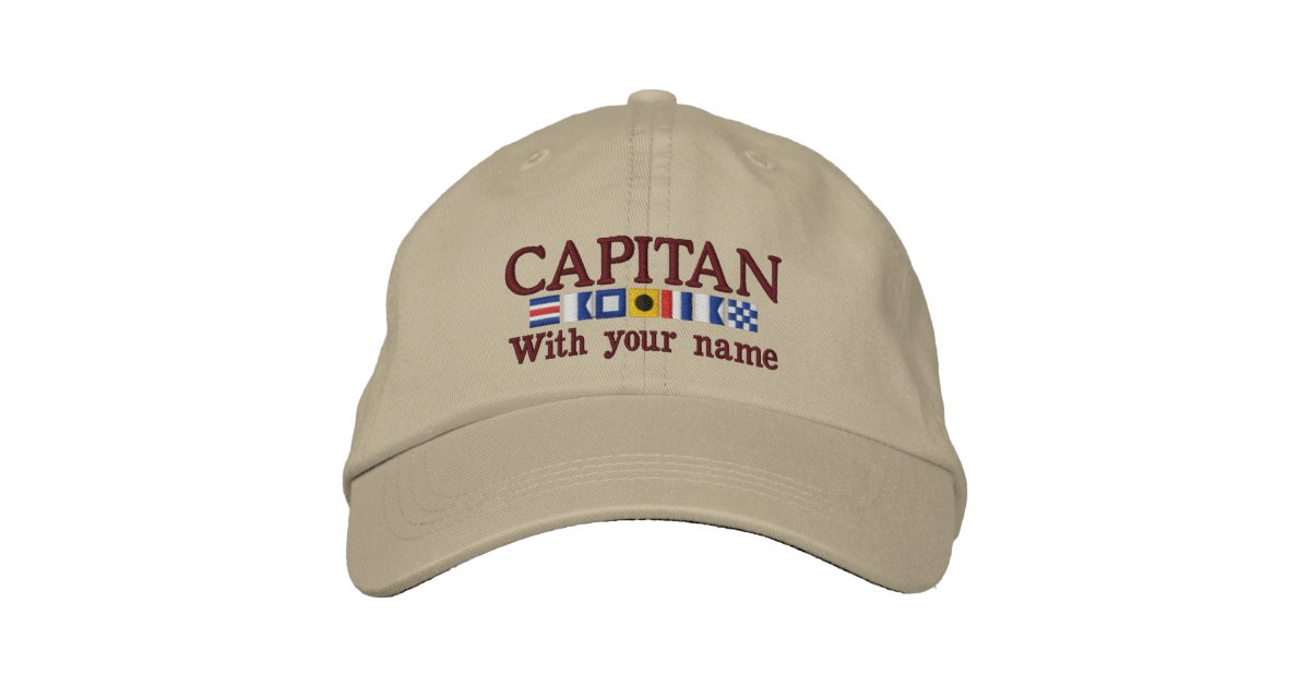 Personalized Custom Spanish Capitan Nautical Flags Embroidered Baseball ...