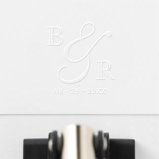 Personalized Custom Stylish Couple Names Initials Embosser | Zazzle