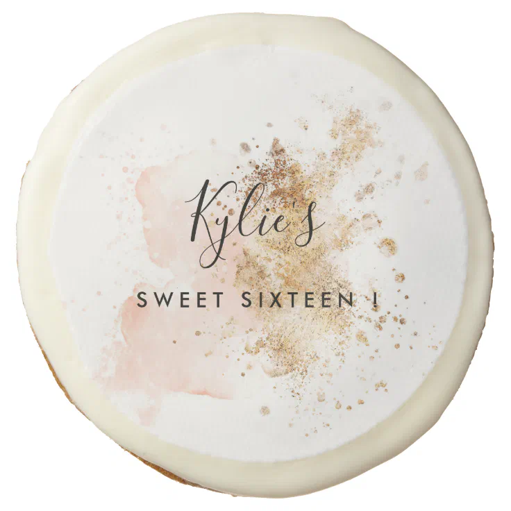 Personalized Custom Sweet Sixteen 16Th Birthday Sugar Cookie | Zazzle