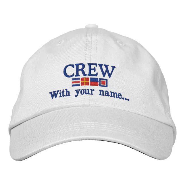 Personalized Custom Your Crew Nautical Flags Embroidered Baseball Cap ...