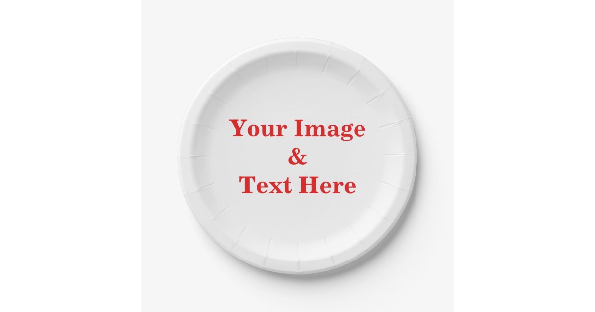 Personalized Custom Your Own Photo Paper Plates | Zazzle