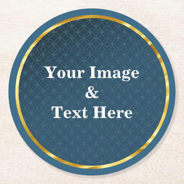 Personalized Custom Your Own Photo Round Paper Coaster | Zazzle