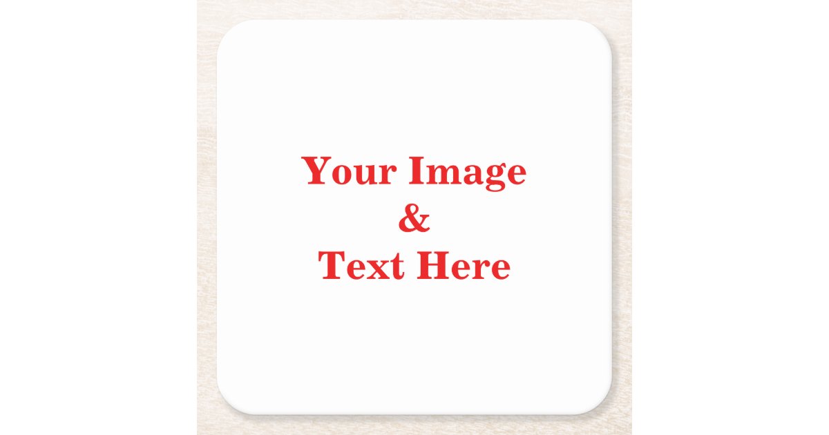 Personalized Custom Your Own Photo Square Paper Coaster | Zazzle