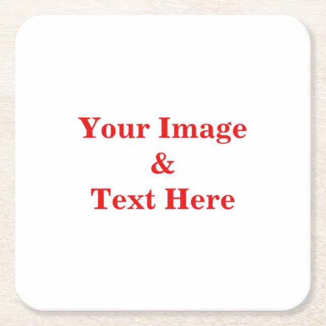 Personalized Custom Your Own Photo Square Paper Coaster | Zazzle