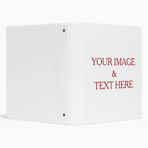 Personalized Custom Your Own Photo & Text 3 Ring Binder | Zazzle
