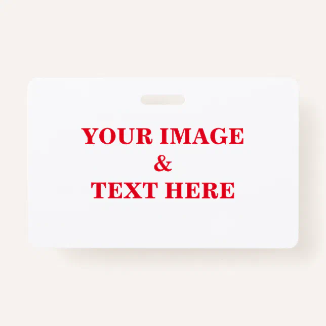 Personalized Custom Your Own Photo & Text Badge | Zazzle